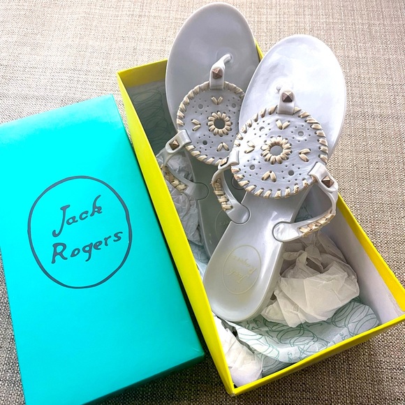 Jack Rogers | Shoes | Jack Rogers Georgica Jelly Sandals In Silver ...